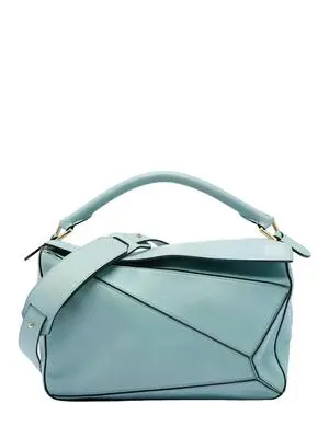 Loewe 2016 Medium Calfskin Puzzle Satchel - Blue