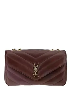 Saint Laurent Medium Loulou Quilted Shoulder Bag - Red