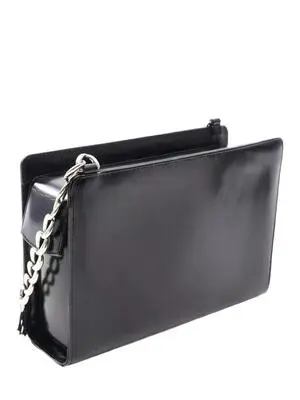 Dior 2010-2026 Leather Fringe Chain Crossbody Bag - Black