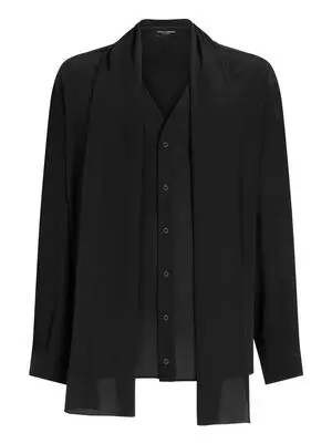 Dolce & Gabbana Crêpe De Chine Shirt Shirts - Black