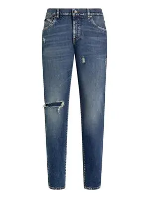 Dolce & Gabbana Slim-fit Stretch Cotton Jeans - Multicolor