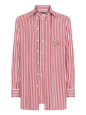 Dolce & Gabbana Striped Poplin Shirt Shirts - Multicolor