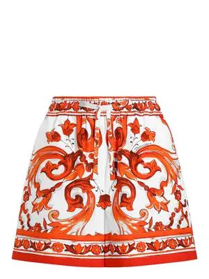 Dolce & Gabbana Majolica-print Poplin Bermuda Shorts - Multicolor