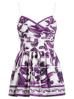 Dolce & Gabbana Majolica Print Poplin Dress - Multicolor
