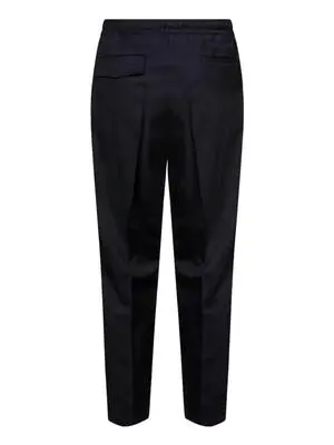 D4.0 Pleated Tapered Trousers - Blue