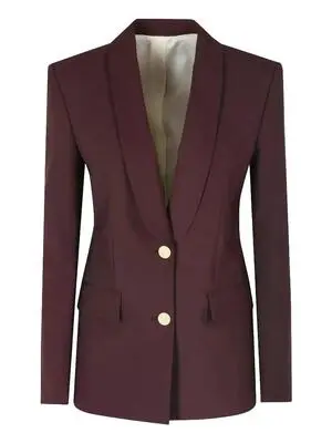 Alberta Ferretti Single-breasted Shawl Lapel Blazer - Red