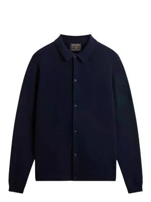Woolrich Button-up Collared Cardigan - Blue