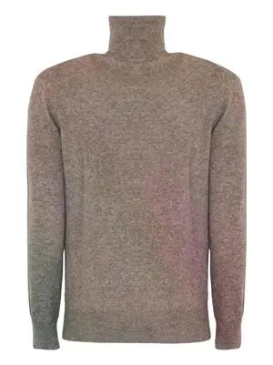 CRUCIANI Roll Neck Knitted Sweater - Brown
