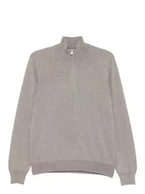 Tagliatore Quarter-zip Polo Shirt - Neutrals