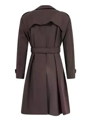 Tagliatore Double-breasted Belted Virgin Wool Trench Coat - Brown