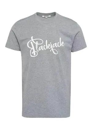 BLACKJACK Logo-print Cotton T-shirt - Grey