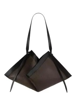 Yuzefi Wonton Pebble-grain Leather Shoulder Bag - Brown