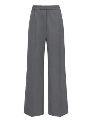 Max Mara Virgin Wool-blend Trousers - Grey