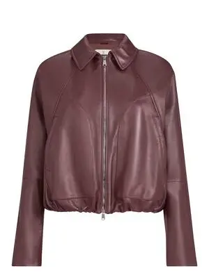 Brunello Cucinelli Brunello Cucinelli Nappa Leather Bomber Jacket Red