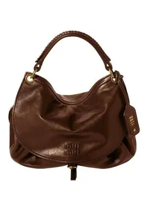 Miu Miu Leather Rendez-vous Shoulder Bag - Brown