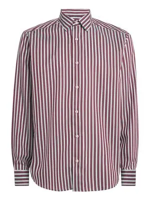 Eton Organic Cotton Bengal Stripe Shirt - Red
