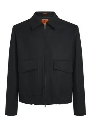 Barena Venezia Wool-blend Tailored Bomber Jacket - Black