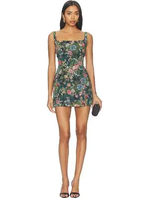 Amanda Uprichard Floral Jacquard Romper - Green