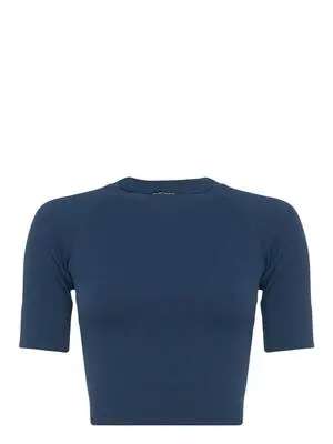 HEART AND SOUL Space Infinity Activewear Crop Top - Blue