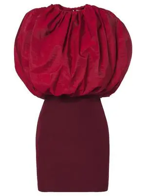 Magda Butrym Draped Silk-blend Minidress - Red