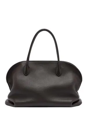 THE ROW Agnes 12 Leather Tote Bag - Brown