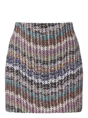 Missoni Knitted Lame Miniskirt - Multicoloured