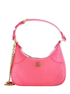 Gucci Gucci Aphrodite Zip Shoulder Bag In Leather Pink