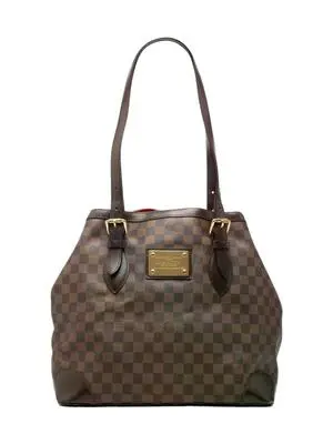 LOUIS VUITTON 1990-2010 Damier Ebene Hampstead Mm Tote Bag - Brown