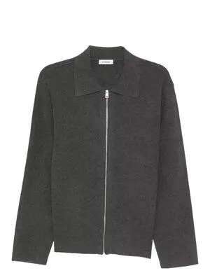 Sandro Zip-up Cardigan - Grey