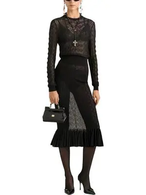 Dolce & Gabbana Lace Pullover - Black