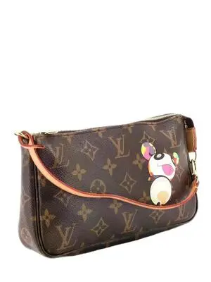 LOUIS VUITTON Pochette Accessoires Limited Edition Monogram Murakami Panda Clutch Bag - Brown