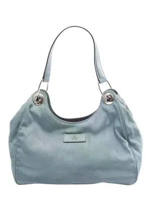 Gucci Gucci Canvas Shoulder Bag Blue