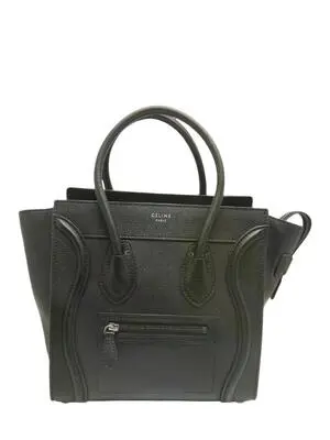 Celine 2014 Micro Calfskin Luggage Tote Bag Black
