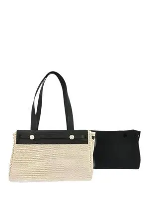 Hermès 2004 Pm Herbag Cabas Toile Officier Handbag - Neutrals
