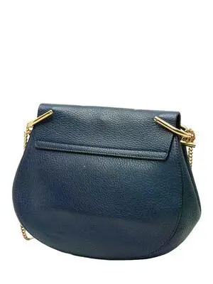 Chloé Chloé Drew Leather Crossbody Bag Blue