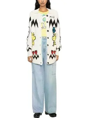 Philosophy Di Lorenzo Serafini Graphic-print Knit Cardigan - White