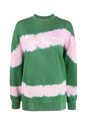 Philosophy Di Lorenzo Serafini Logo-print Tie-dye Sweatshirt - Green
