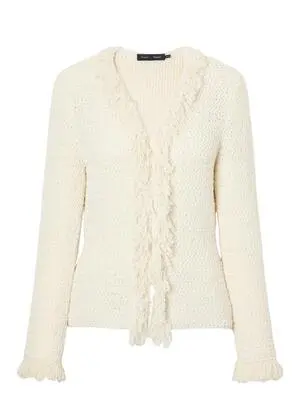 Proenza Schouler Nilo Textured Jacquard Wool-blend Cardigan - Neutrals