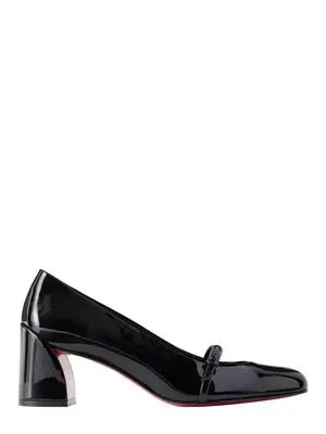 CHRISTIAN LOUBOUTIN Jane Nina 55 Patent Leather Mary Jane Pumps - Black
