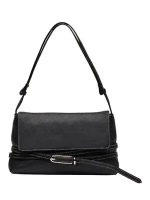 LIFFNER Belted Shoulder Bag Black - Red