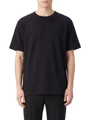 Y’s Short-sleeved Cotton T-shirt With Crew Neck And Dropped Shoulders - Black