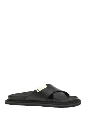 Moschino Leather Sandal - Black