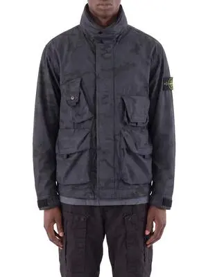 Stone Island Faded Camo Ripstop Jacket - Blue 1