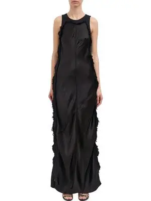 HAIKURE Toto Long Satin Dress - Grey