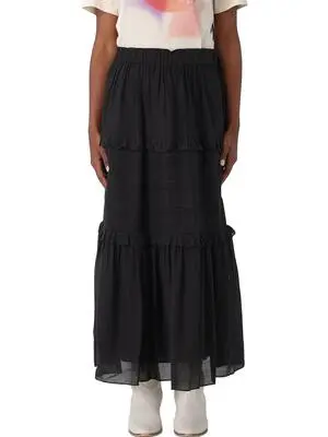 Isabel Marant Étoile Tiered Ruffle Midi Skirt - Black