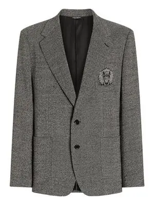 Dolce & Gabbana Portofino Single-breasted Jacket In Birdseye Wool Suits And Blazers - Multicolor