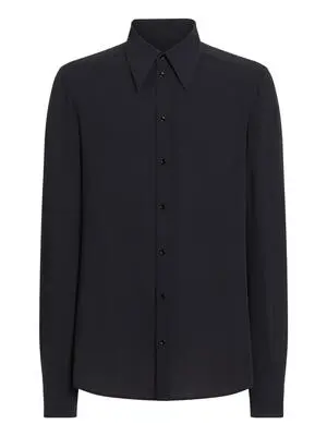 Dolce & Gabbana Crêpe De Chine Shirt Shirts - Blue