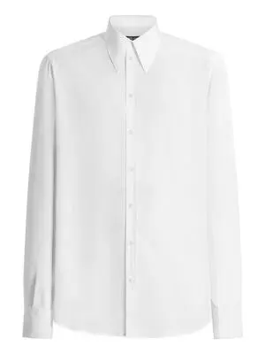 Dolce & Gabbana Gold Crêpe De Chine Shirt - Man Shirts 41 White