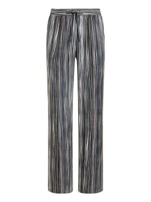 Dolce & Gabbana Stripe-print Silk Twill Trousers - Multicolor