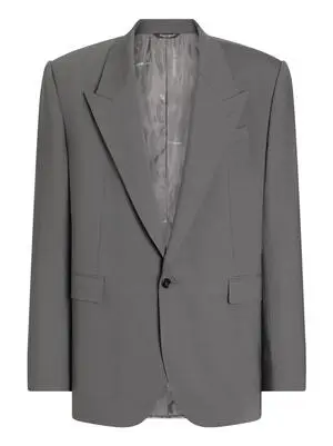 Dolce & Gabbana Palermo Single-breasted Wool Jacket Suits And Blazers - Grey